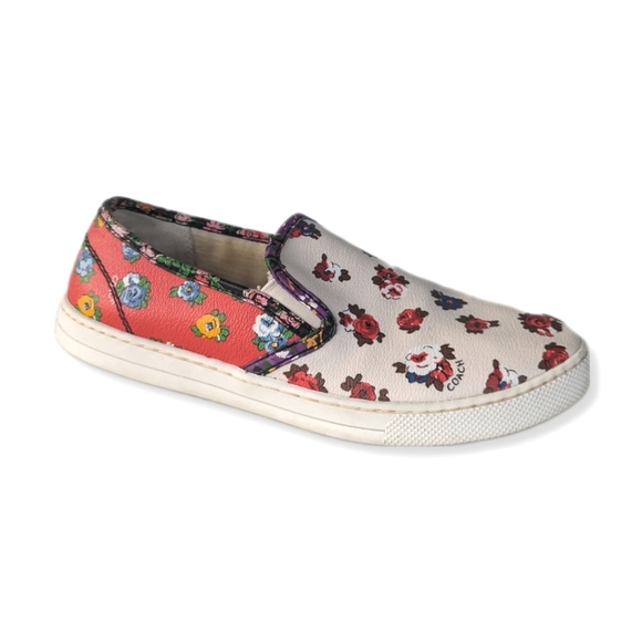 Coach | Shoes | Coach Womens Parkside Tea Rose Floral Slip On Sneakers ...